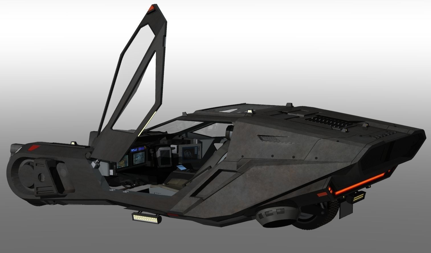 Blade-Runner 2049 Peugeot Police Spinner update 3D model | CGTrader