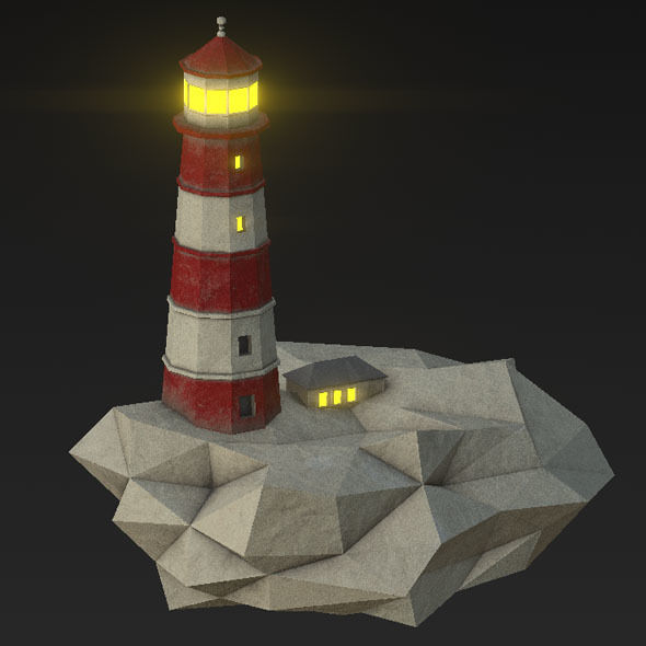 3D model Low Poly Lighthouse VR / AR / low-poly | CGTrader