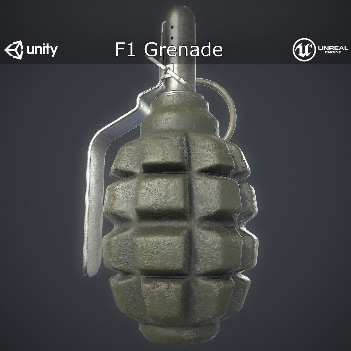 3D model Soviet F1 Grenade VR / AR / low-poly | CGTrader