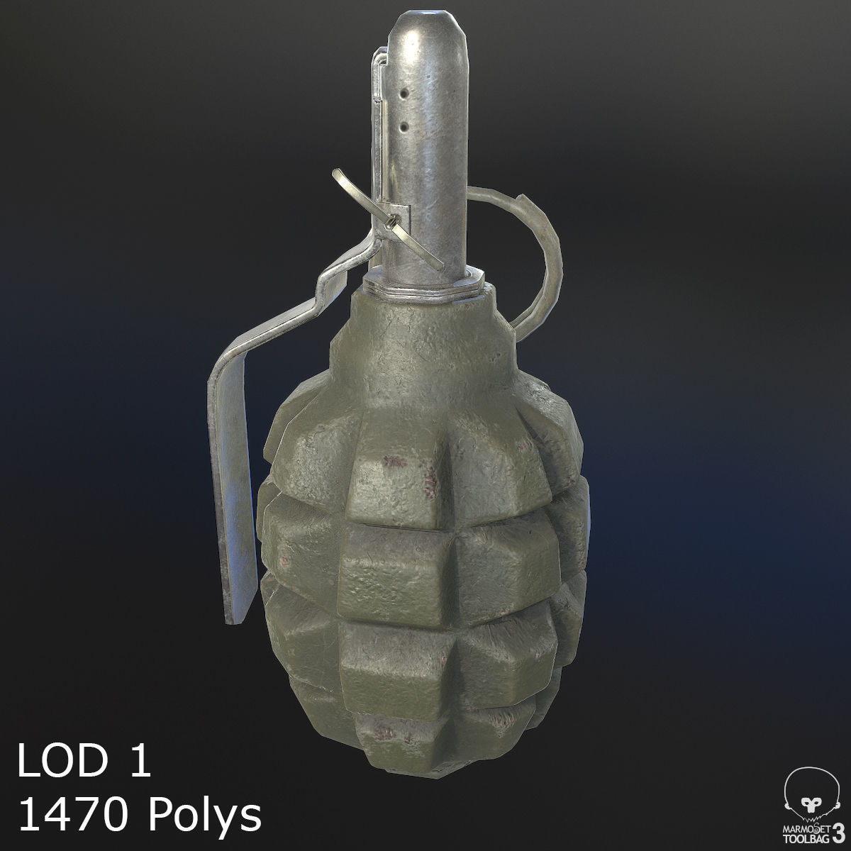 3D model Soviet F1 Grenade VR / AR / low-poly | CGTrader