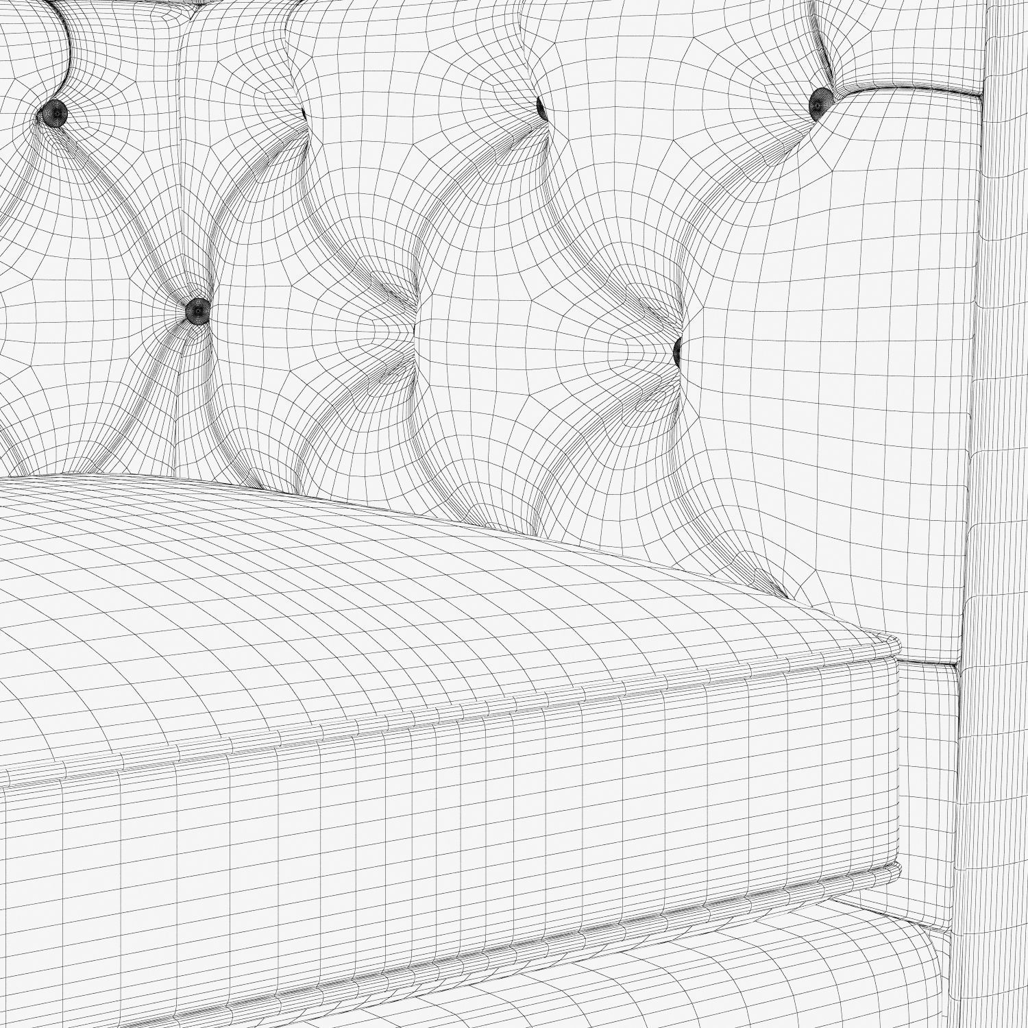 Homeline Emerson capitone armchair 3D model | CGTrader