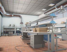 Low-poly Lab 3D Models | CGTrader