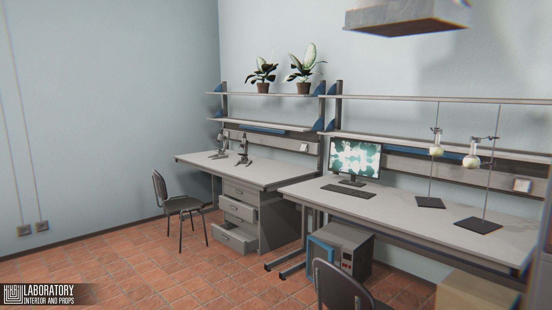 3D model Laboratory - interior and props VR / AR / low-poly | CGTrader