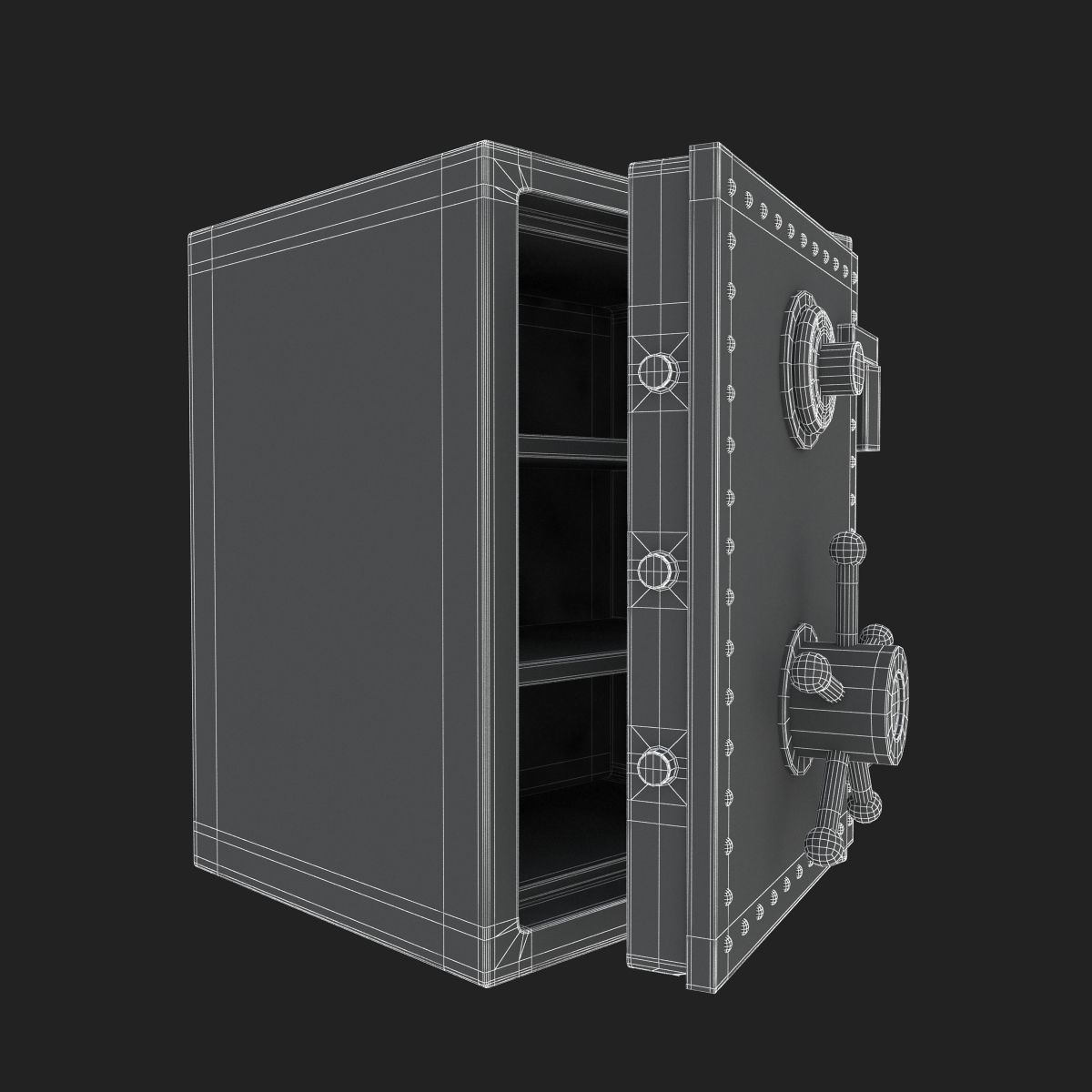 Steel Bank Safe 3D model | CGTrader