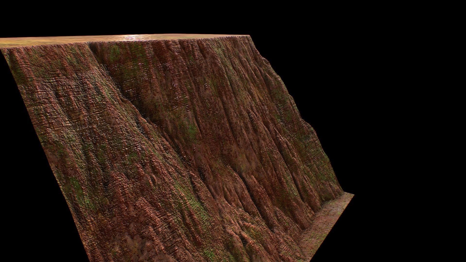 3D model Cliff pattern environment model for real time rendering VR ...