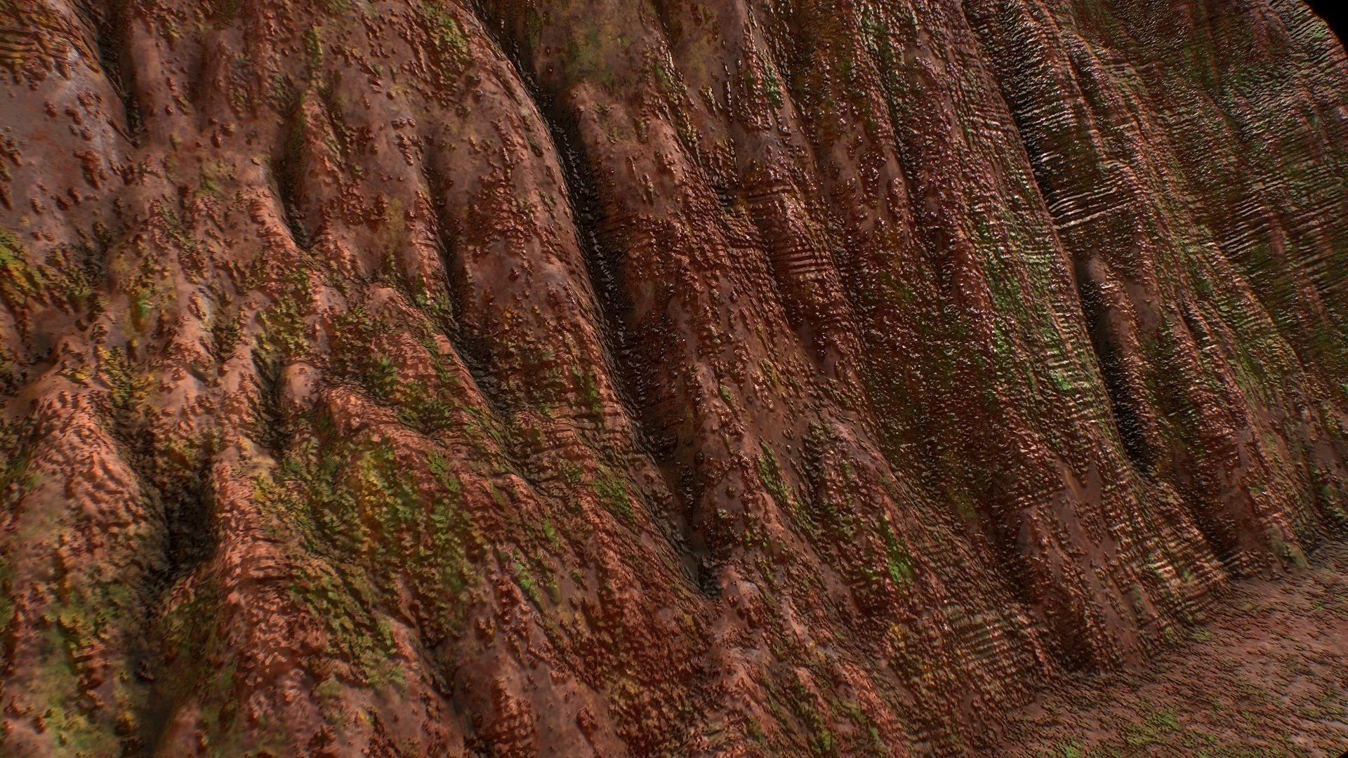 3D model Cliff pattern environment model for real time rendering VR ...