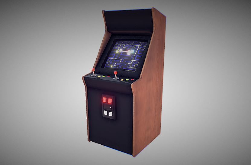Classic Arcade Game Machines 3D model | CGTrader
