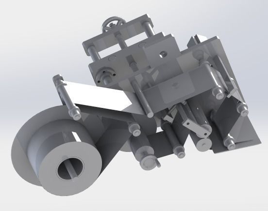 Assembly line of labeling machine 3D model | CGTrader