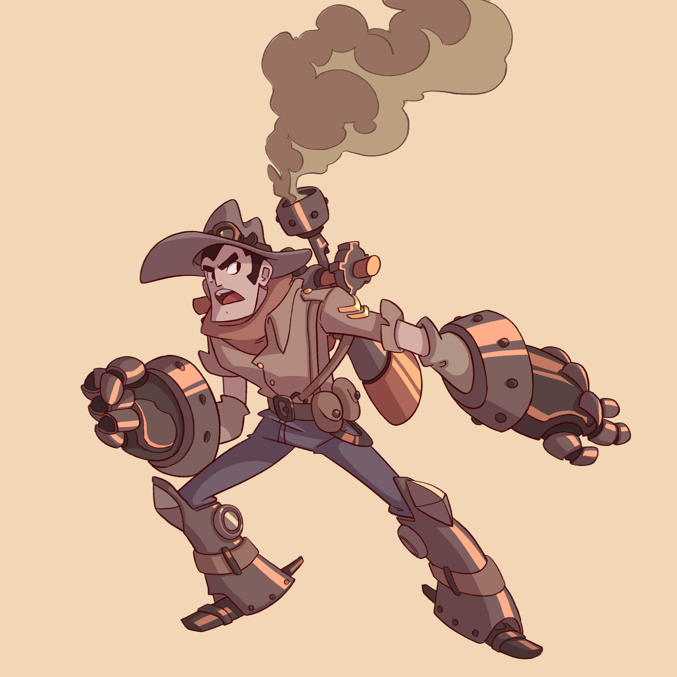 Steam cowboy 3D model 3D printable | CGTrader