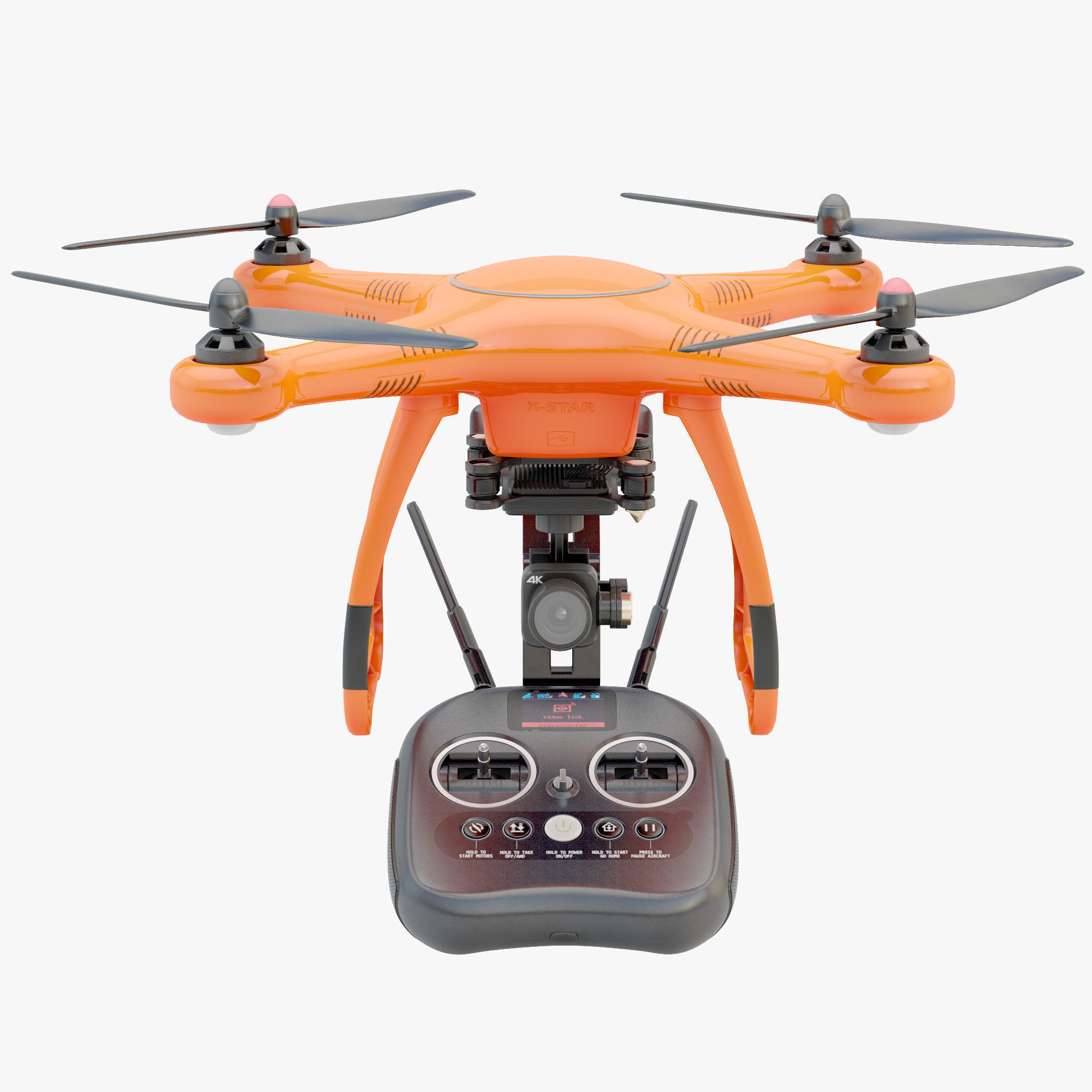 3D model Animated Drone Autel Robotics and animated 2