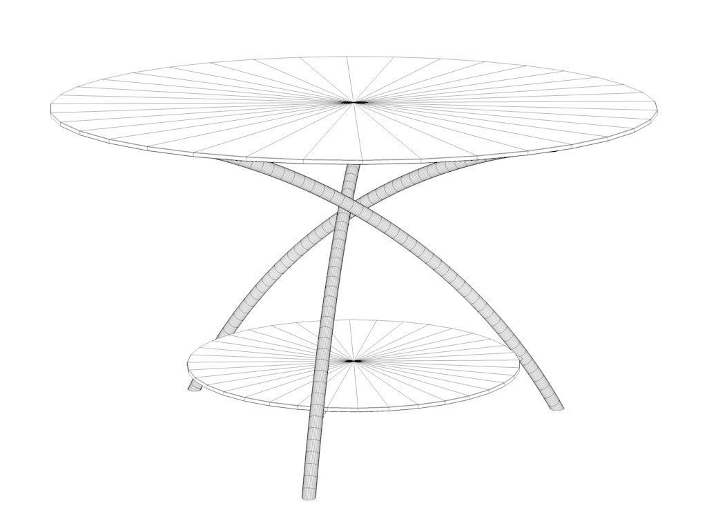 Glass table - 1 3D model rigged | CGTrader
