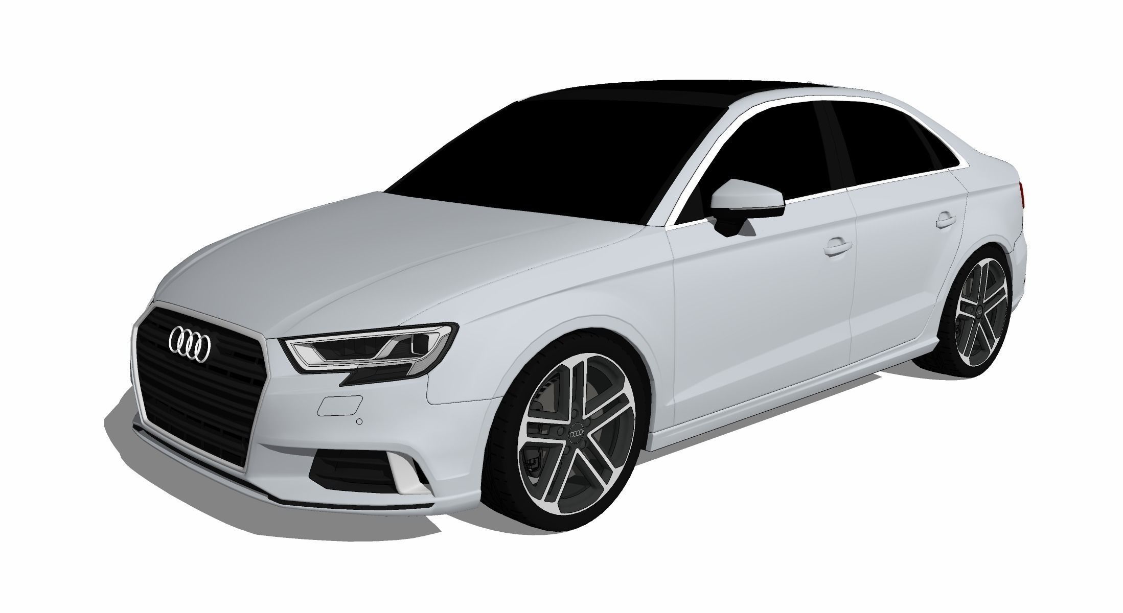 2017 Audi A3 Sedan free VR / AR / low-poly 3D model | CGTrader