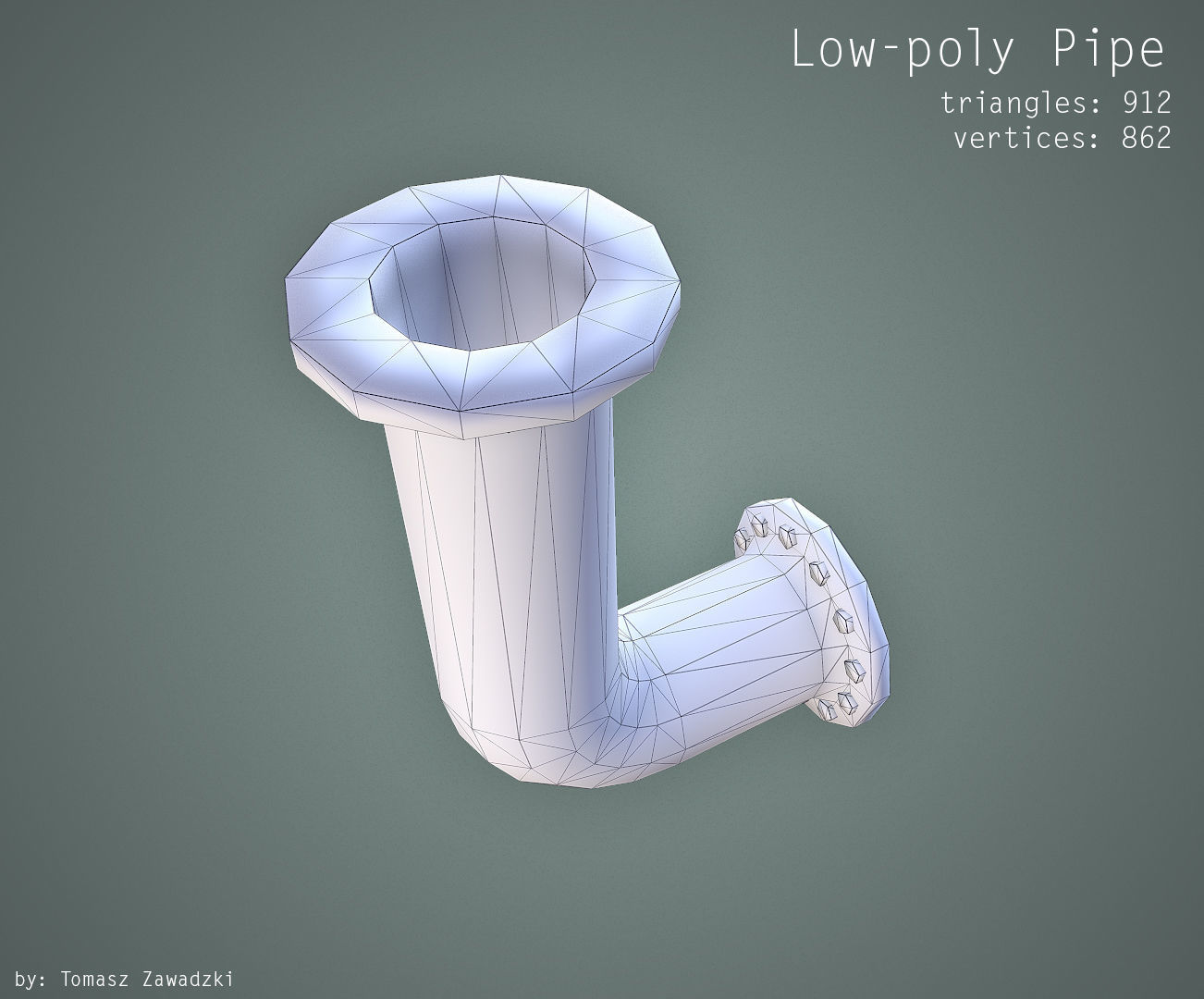3D model Lowpoly Pipes Collection pipe with handle VR / AR / low-poly ...