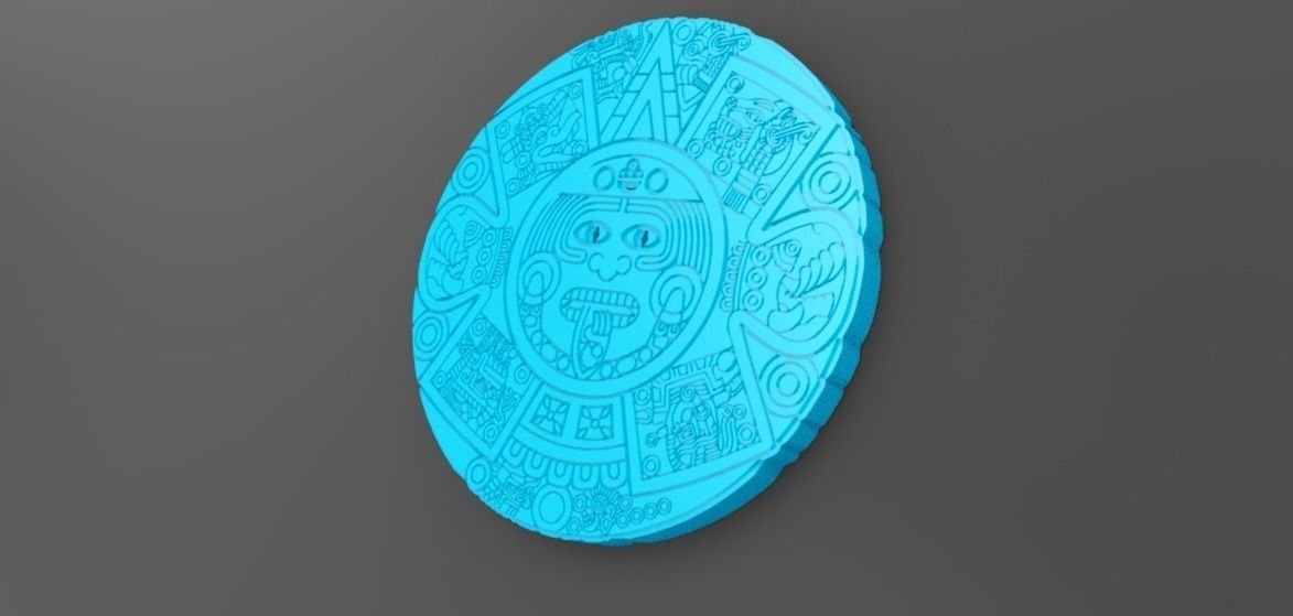 Aztec Calendar Carving 3D model 3D printable | CGTrader