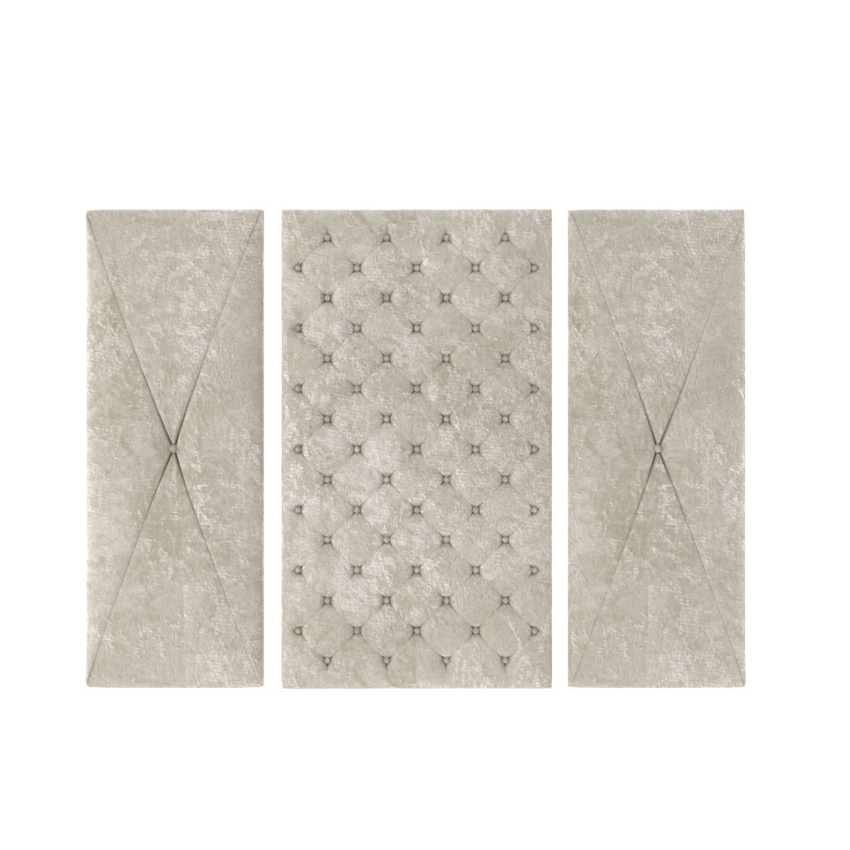 PANEL set of three velvet wall panels 3D model | CGTrader
