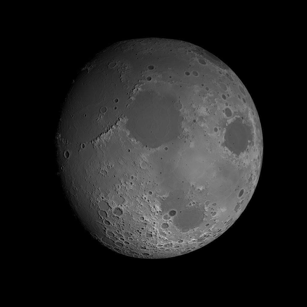 3D model 23K Realistic Moon VR / AR / low-poly OBJ BLEND DAE - CGTrader.com