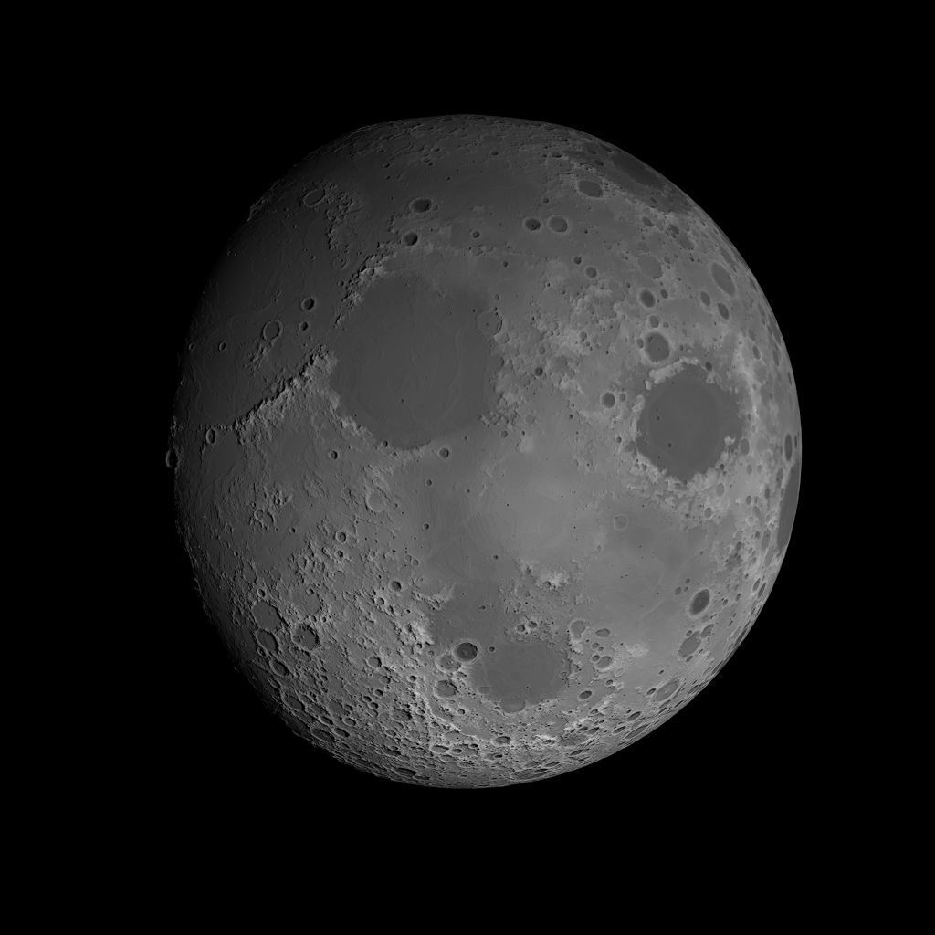 3D model 23K Realistic Moon VR / AR / low-poly OBJ BLEND DAE - CGTrader.com