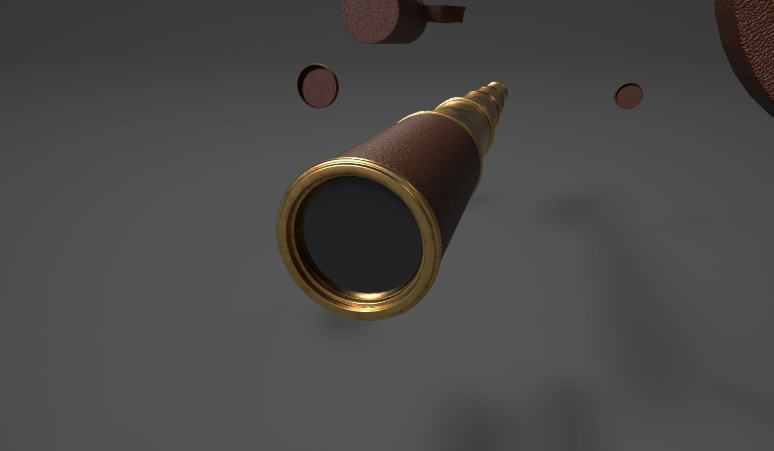 Telescopic spyglass with case 3D model rigged | CGTrader