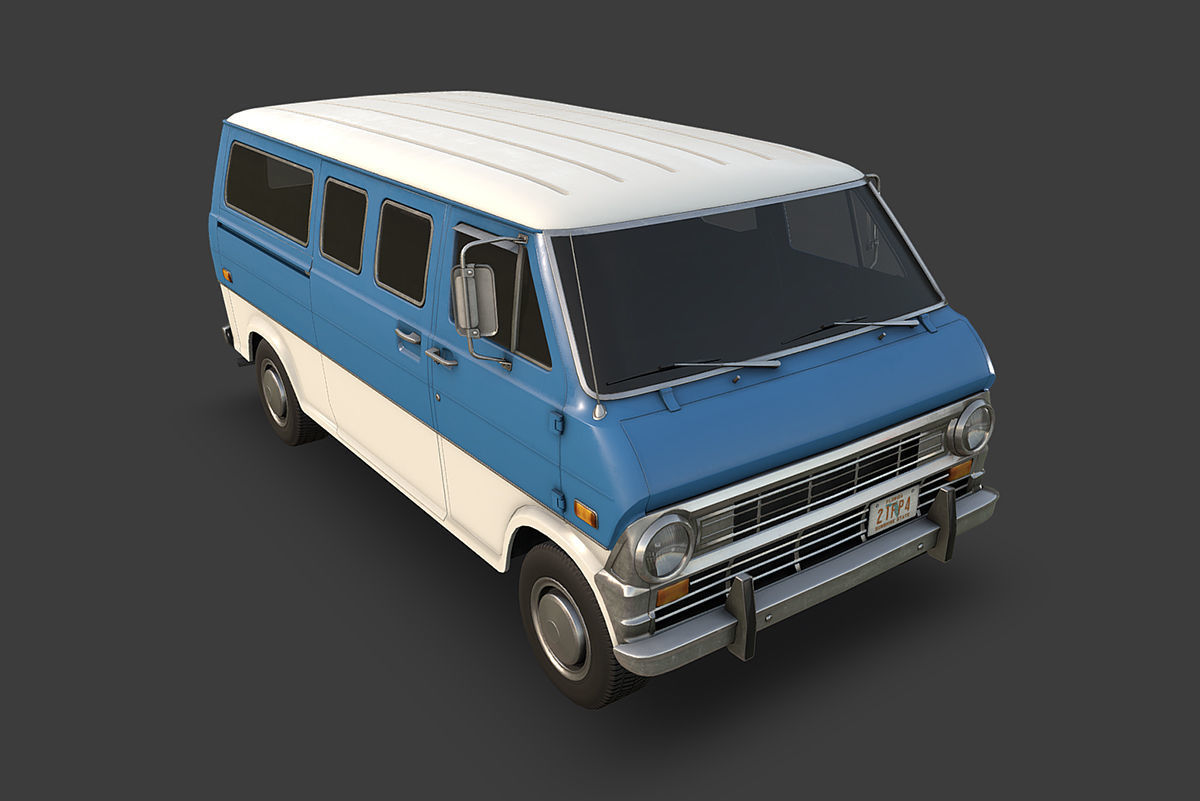 3D model Retro Van VR / AR / low-poly | CGTrader