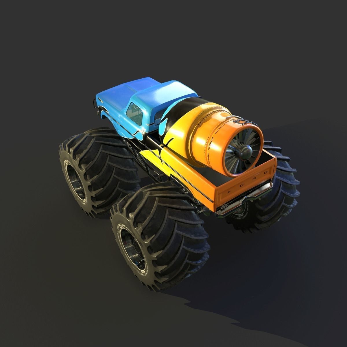 3D model Monster Truck Bigfoot PBR VR / AR / low-poly | CGTrader