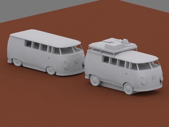 Modular VW bus container free 3D Model 3D printable STL | CGTrader.com