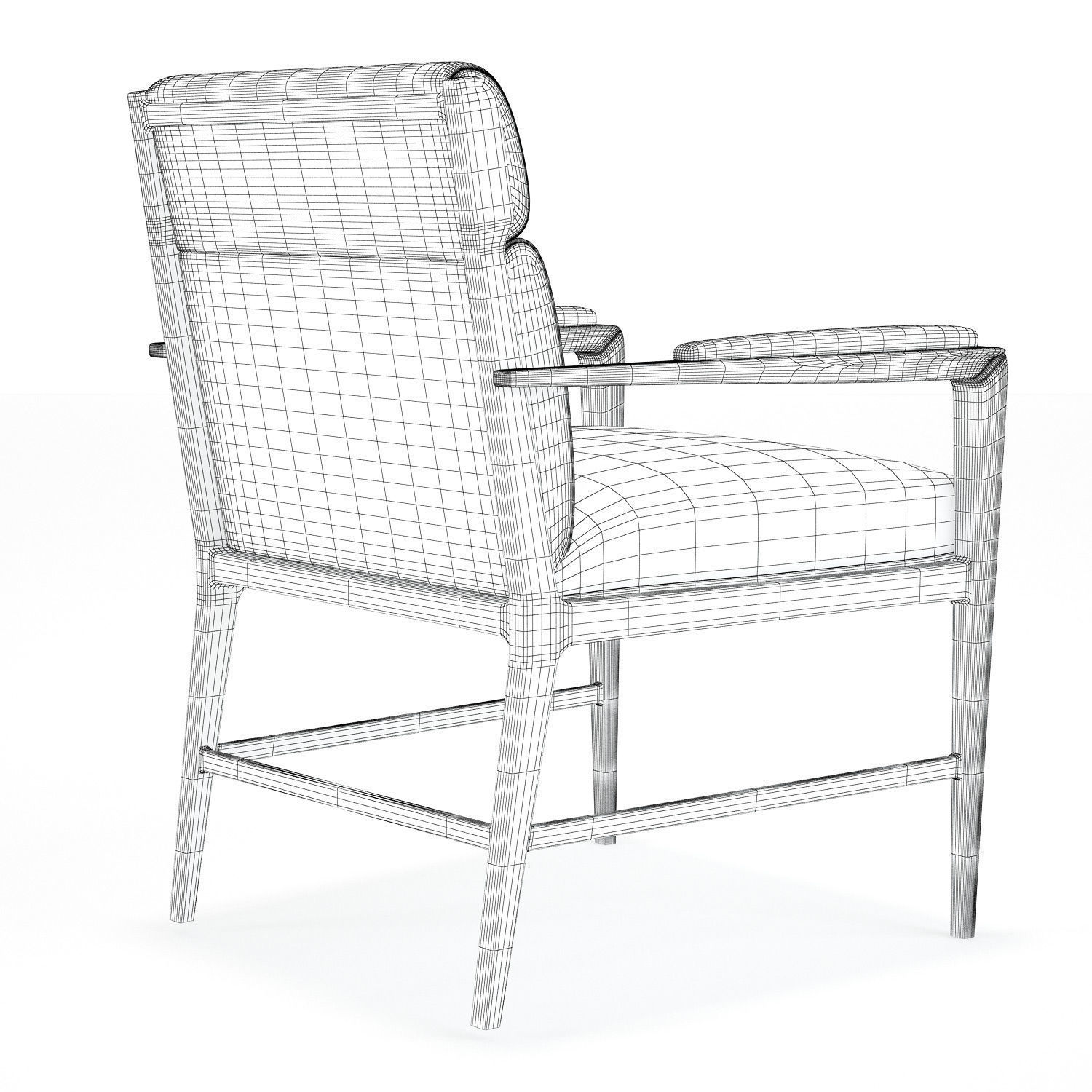 Luca Dining Arm Chair 3D model | CGTrader