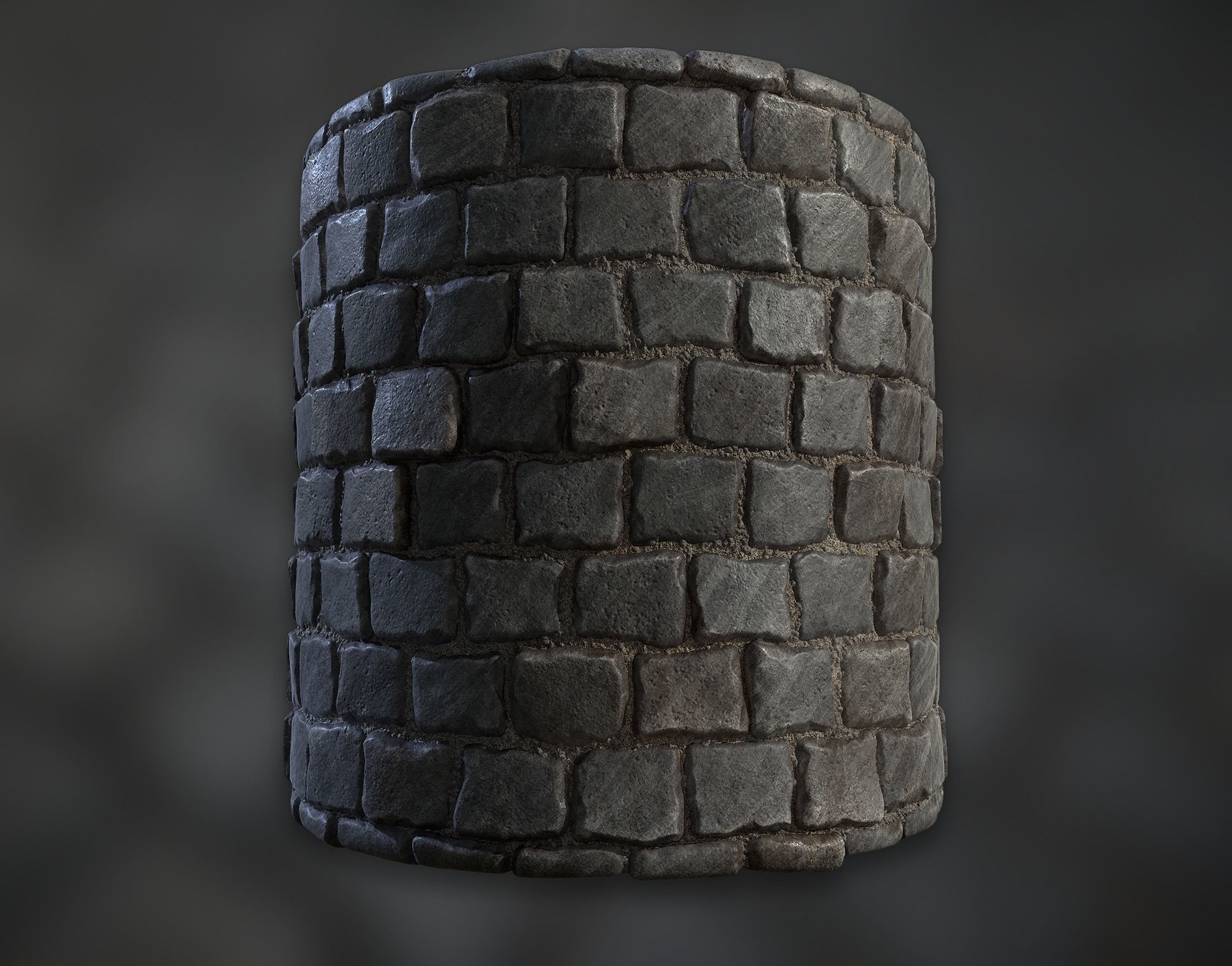 Procedural PBR Cobblestone Texture free VR / AR / low-poly Texture ...