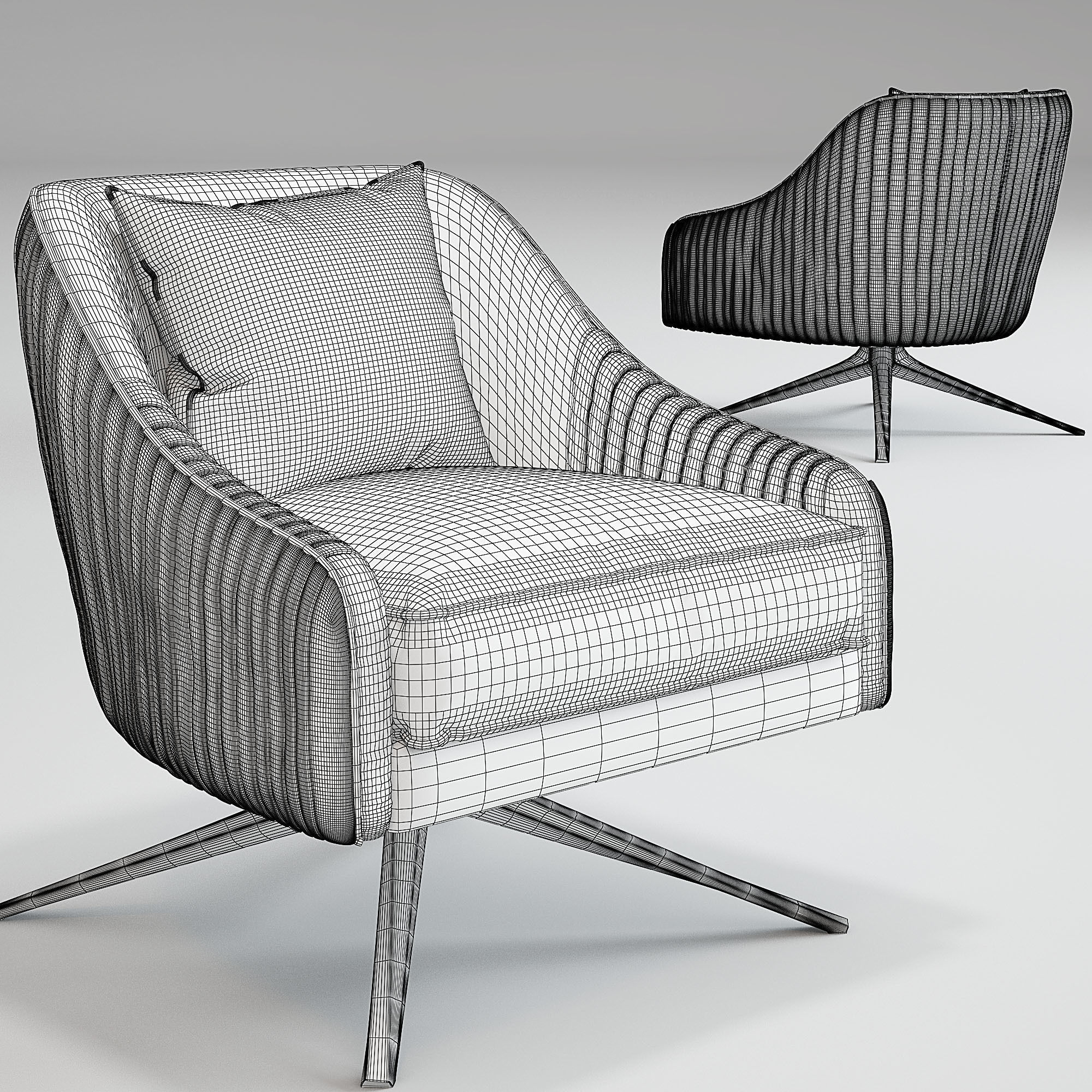 Roar Rabbit Swivel Chair West elm 3D model | CGTrader