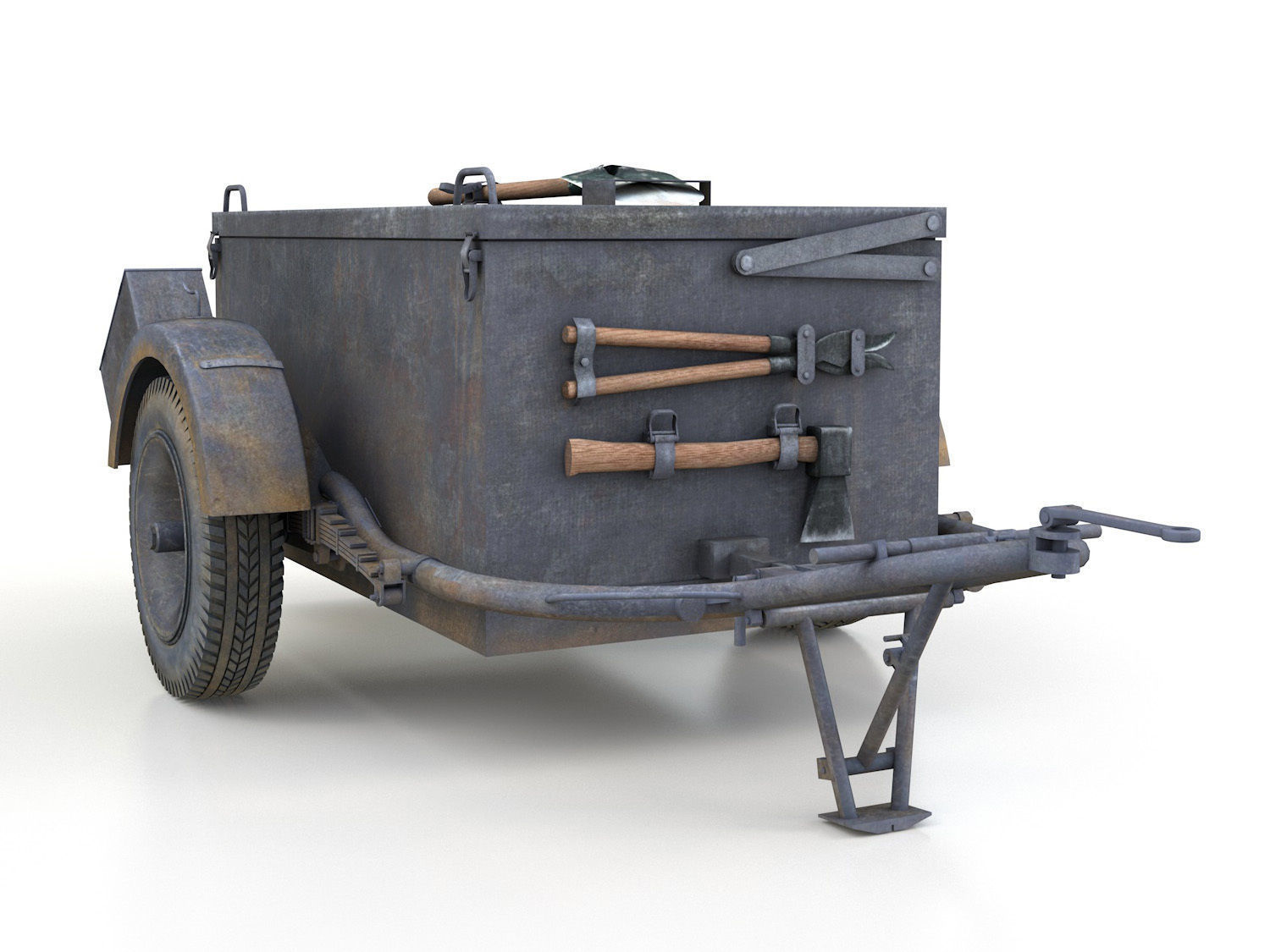 SD AH 51 - Trailer 3D model | CGTrader