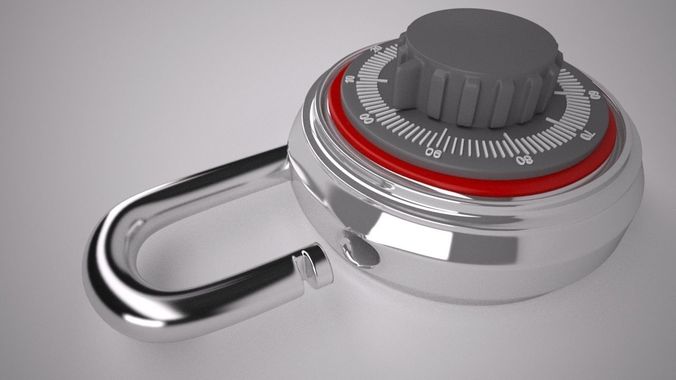 Combination Padlock 3D model | CGTrader