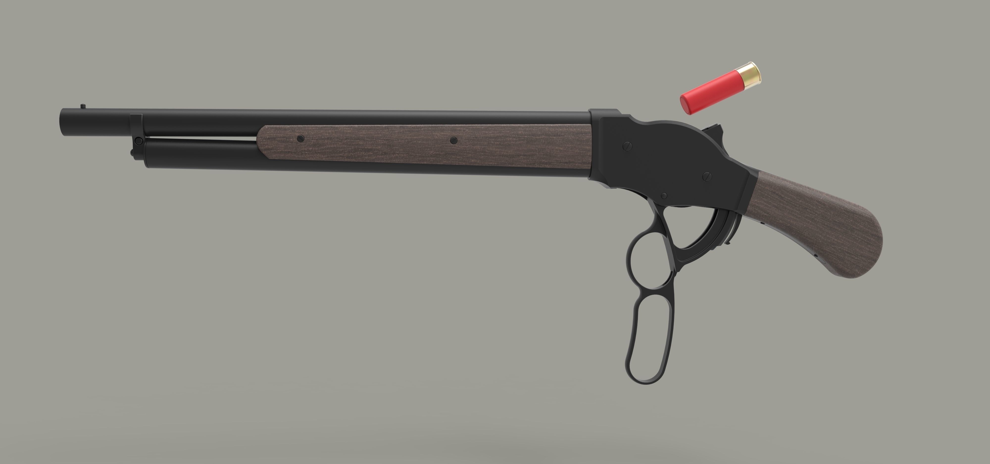 Winchester shotgun model 1887 3D model | CGTrader