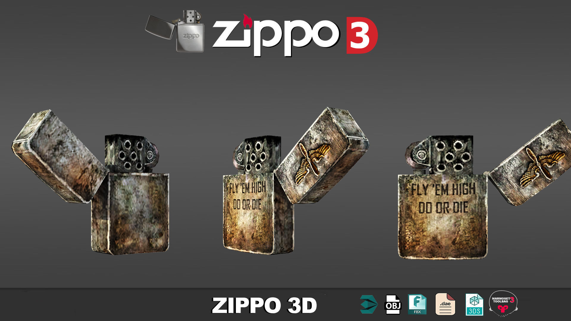 Zippo 3D models low poly | CGTrader