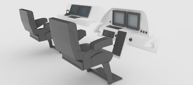 jet control cockpit 3D model | CGTrader