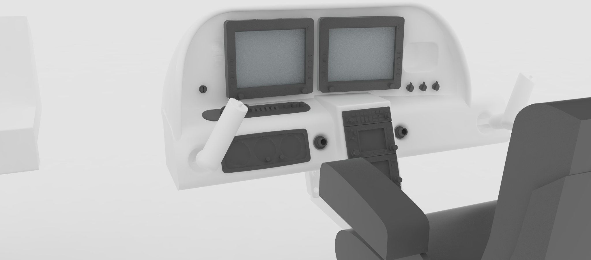 jet control cockpit 3D model | CGTrader