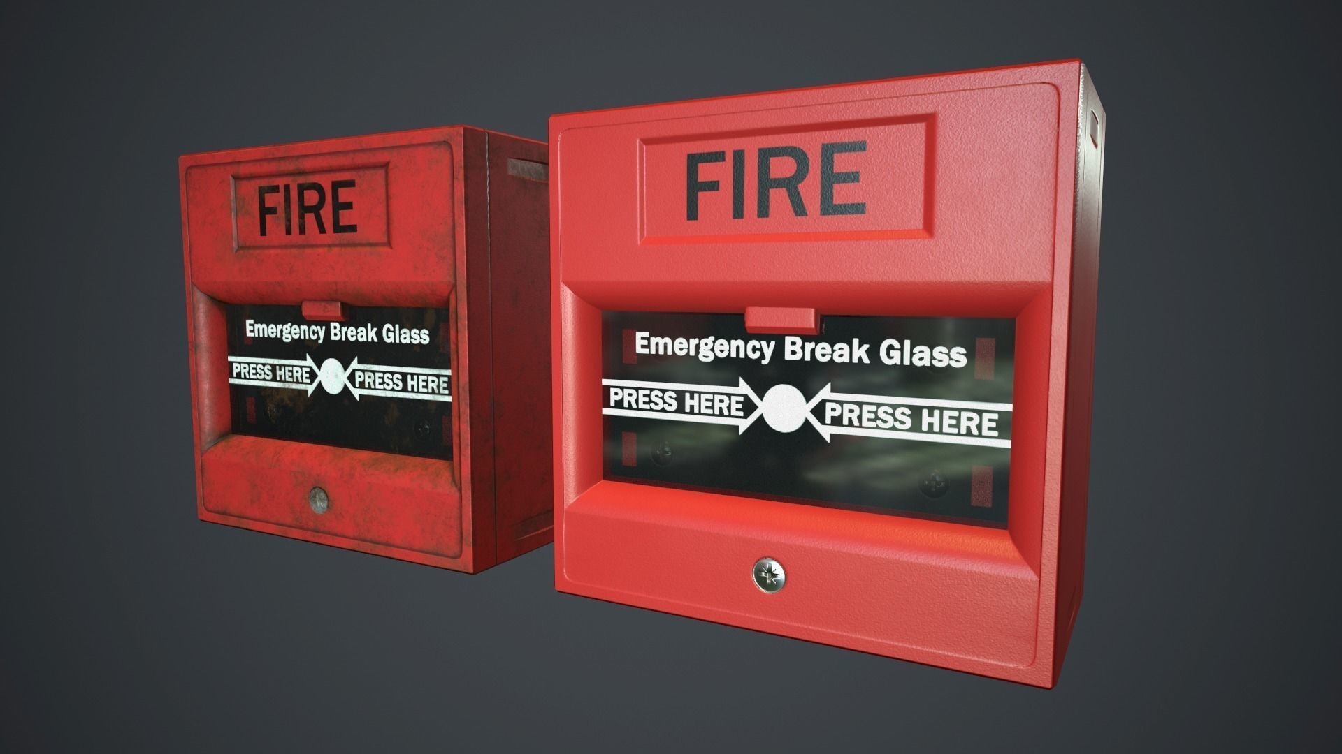 3D model Fire Alarm Button PBR Game Ready VR / AR / low-poly | CGTrader