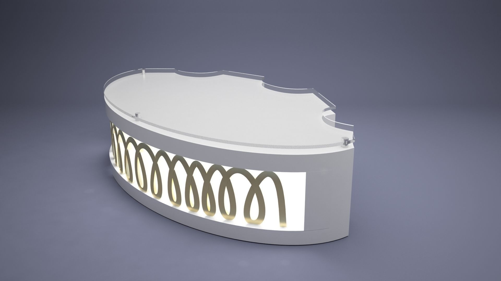 television studio counter desk 3D model | CGTrader