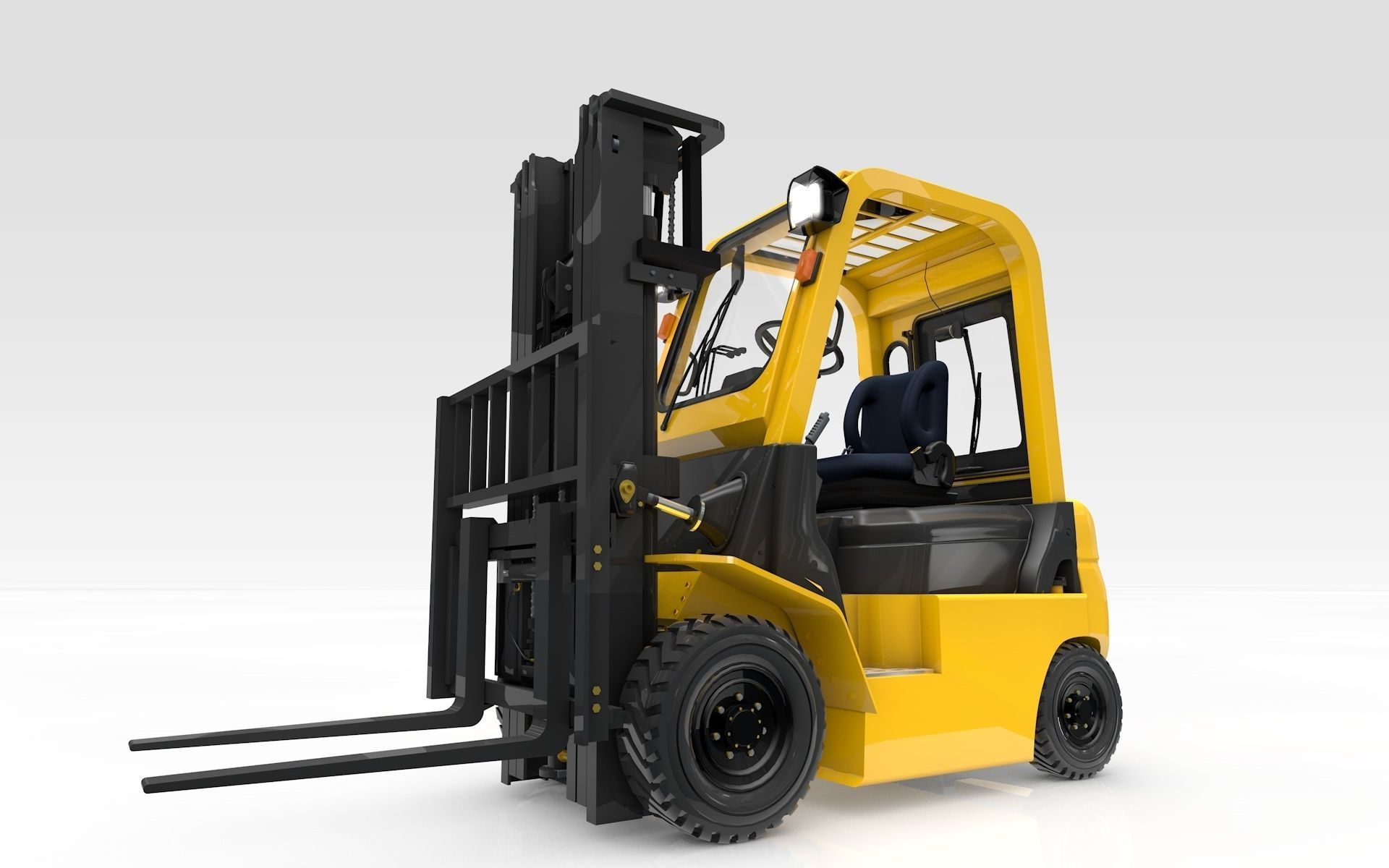 Forklift Animated Smart 3D model animated rigged | CGTrader