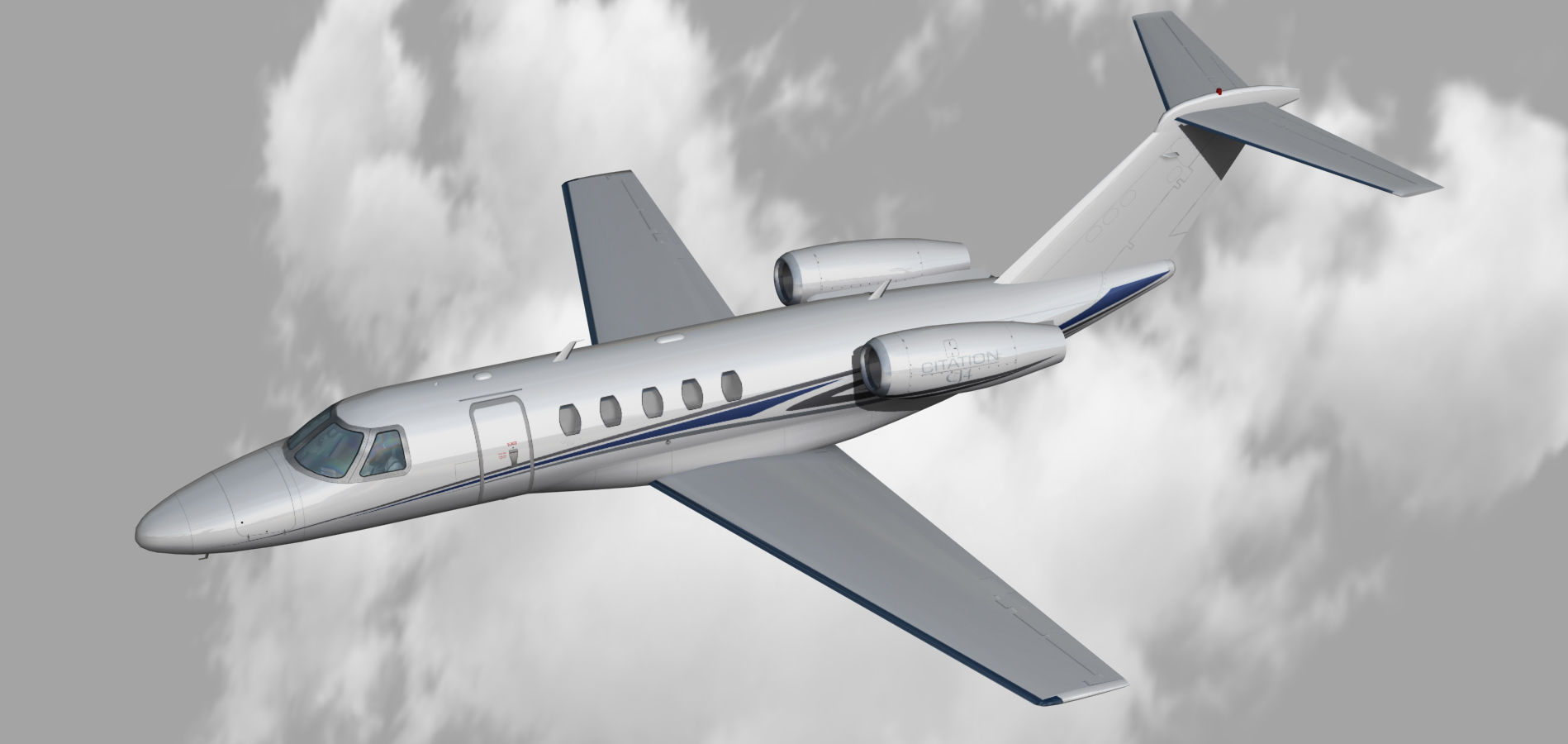 3D model Cessna Citation CJ4 VR / AR / low-poly | CGTrader
