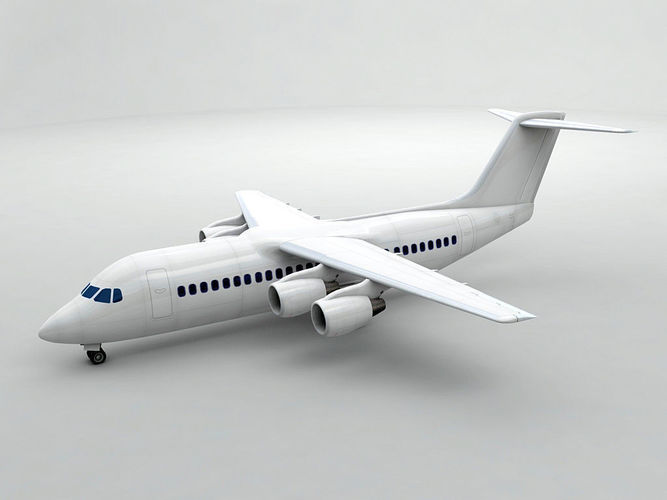 Avro RJ-100 - Generic White 3D model | CGTrader
