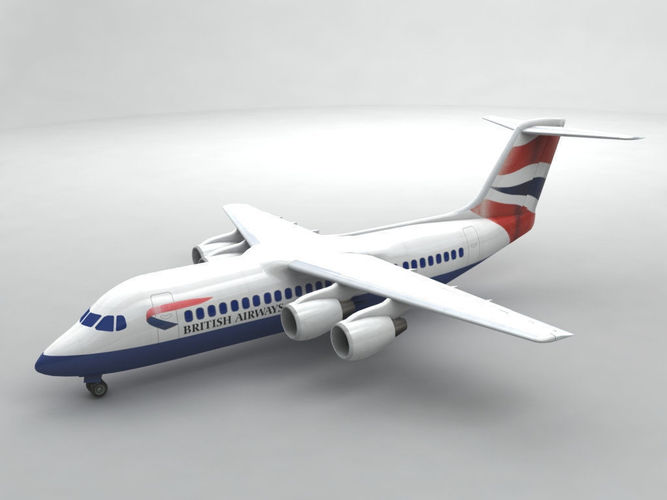 Avro RJ-100 - British Airways 3D model | CGTrader