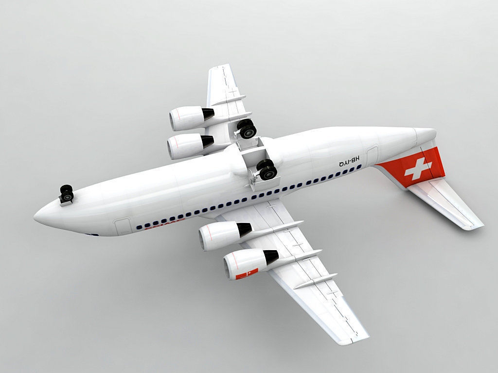 Avro RJ-100 - Swiss Air 3D model | CGTrader