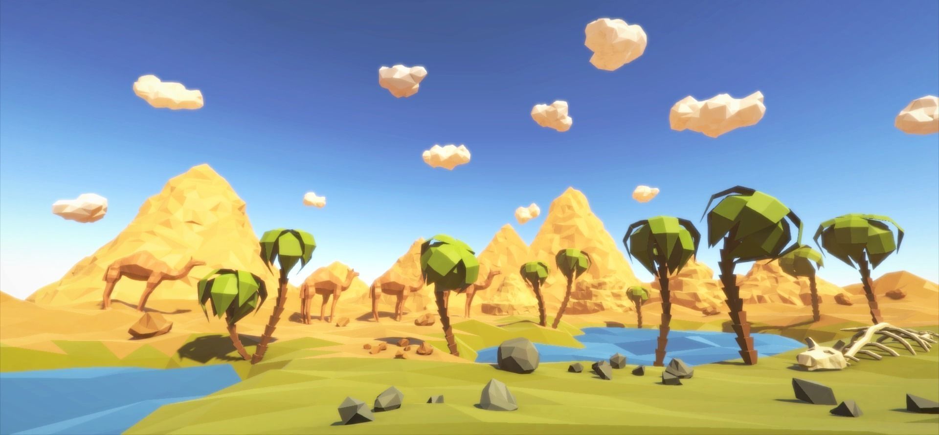 3D model Low Poly Desert Egypt Full Packs VR / AR / low-poly | CGTrader