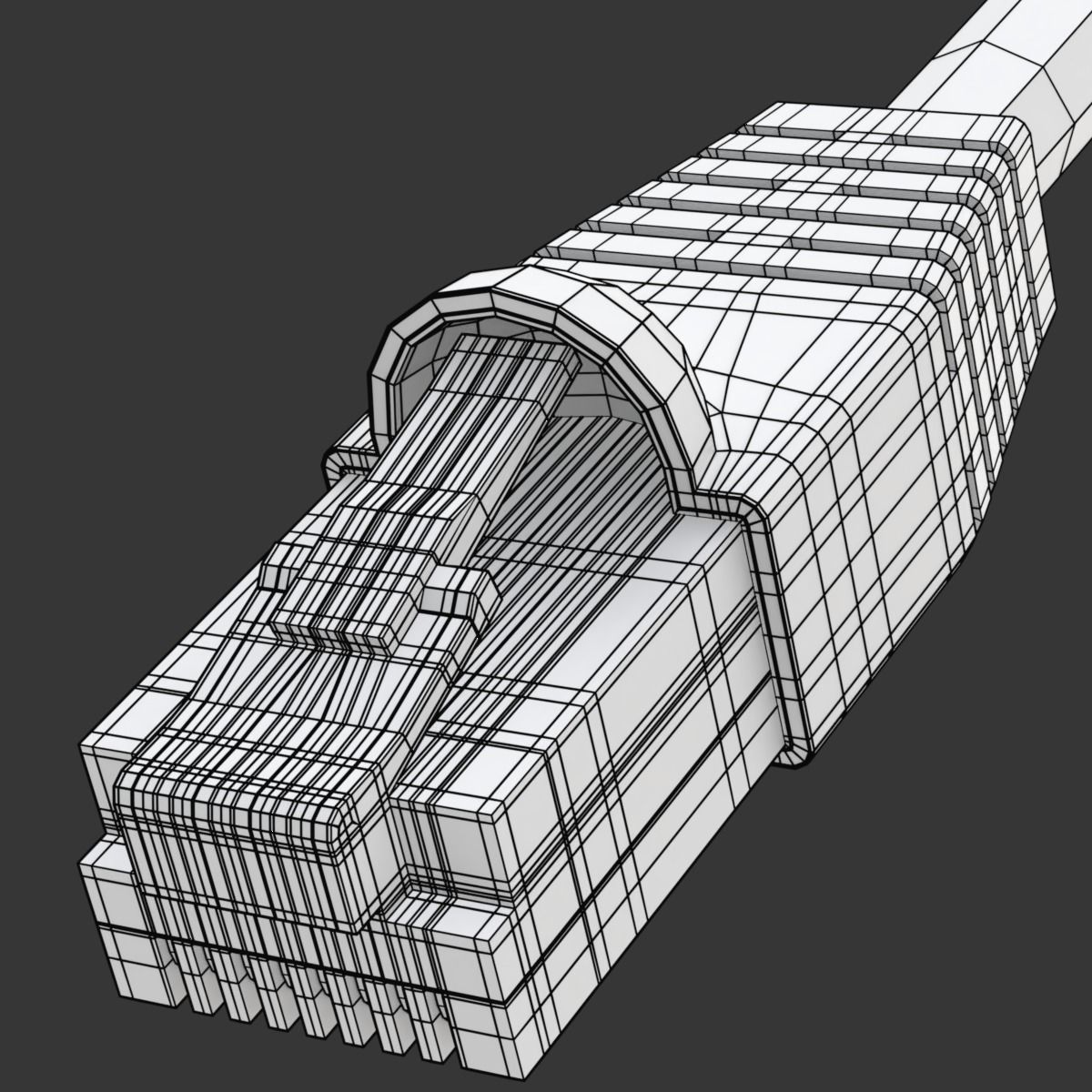 Ethernet RJ-45 Plug 3D model | CGTrader