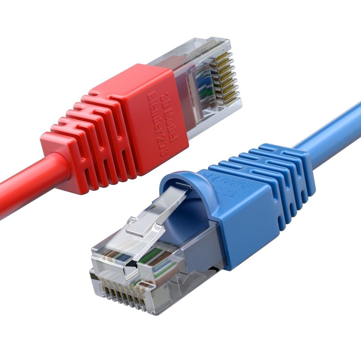 Ethernet RJ-45 Plug 3D model | CGTrader
