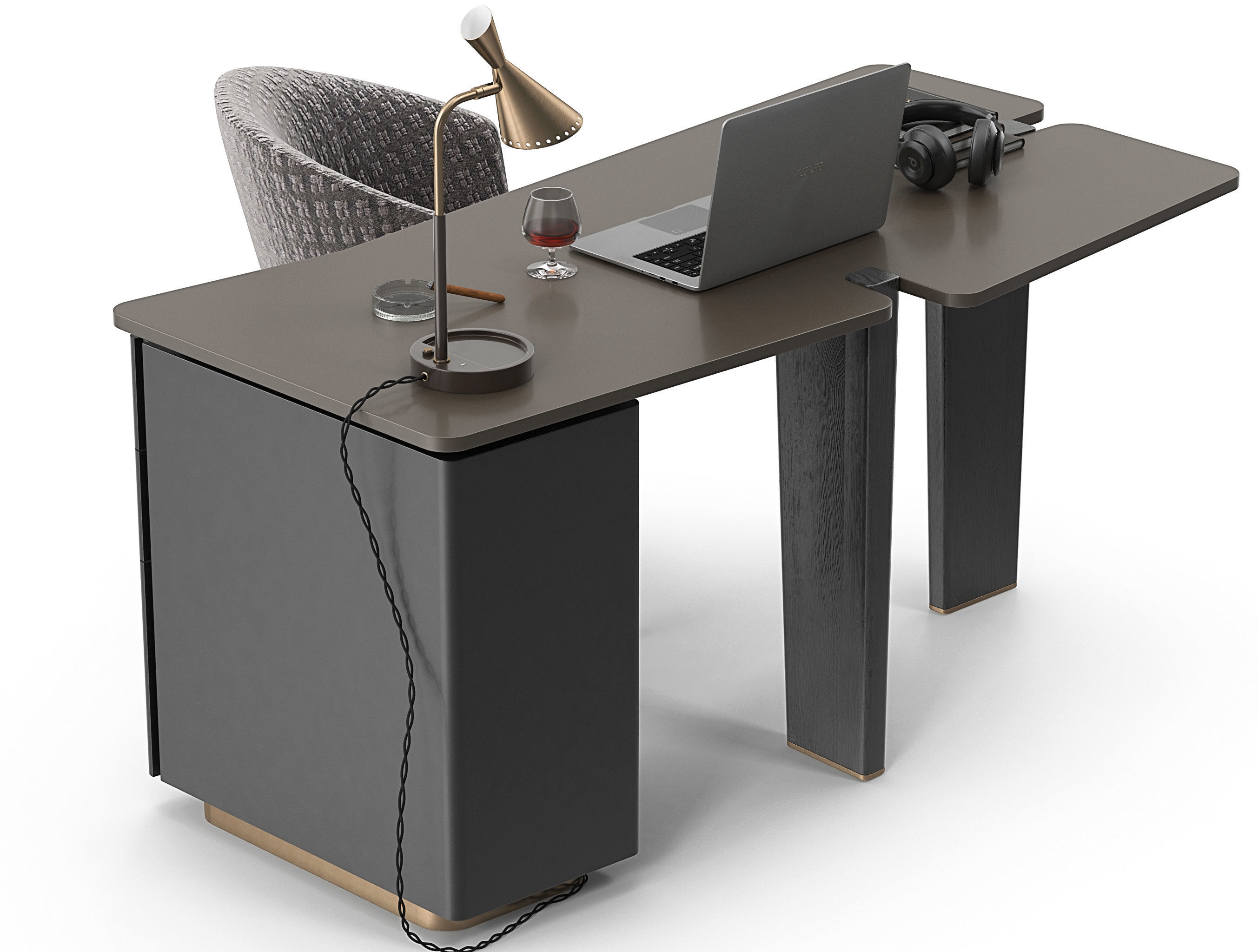 Minotti Jacob desk set 3D model | CGTrader