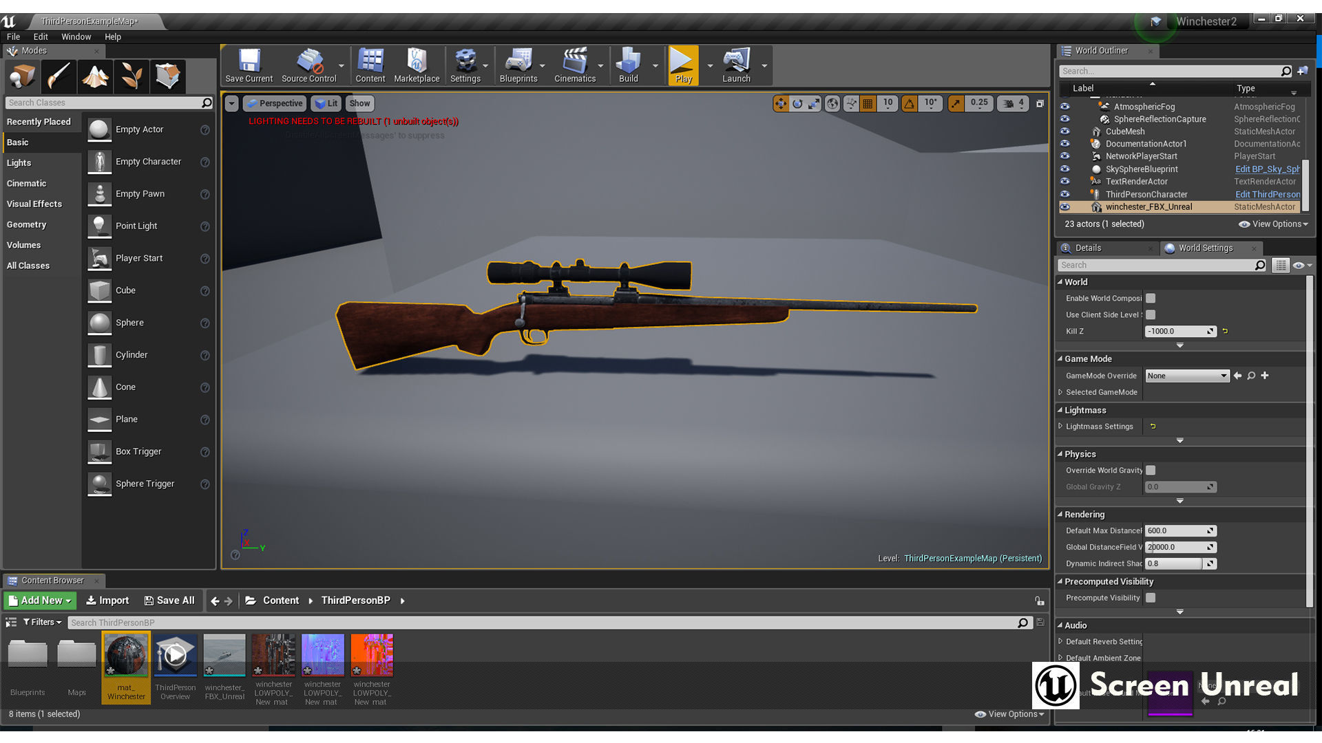 3D model Winchester Model 70 VR / AR / low-poly | CGTrader