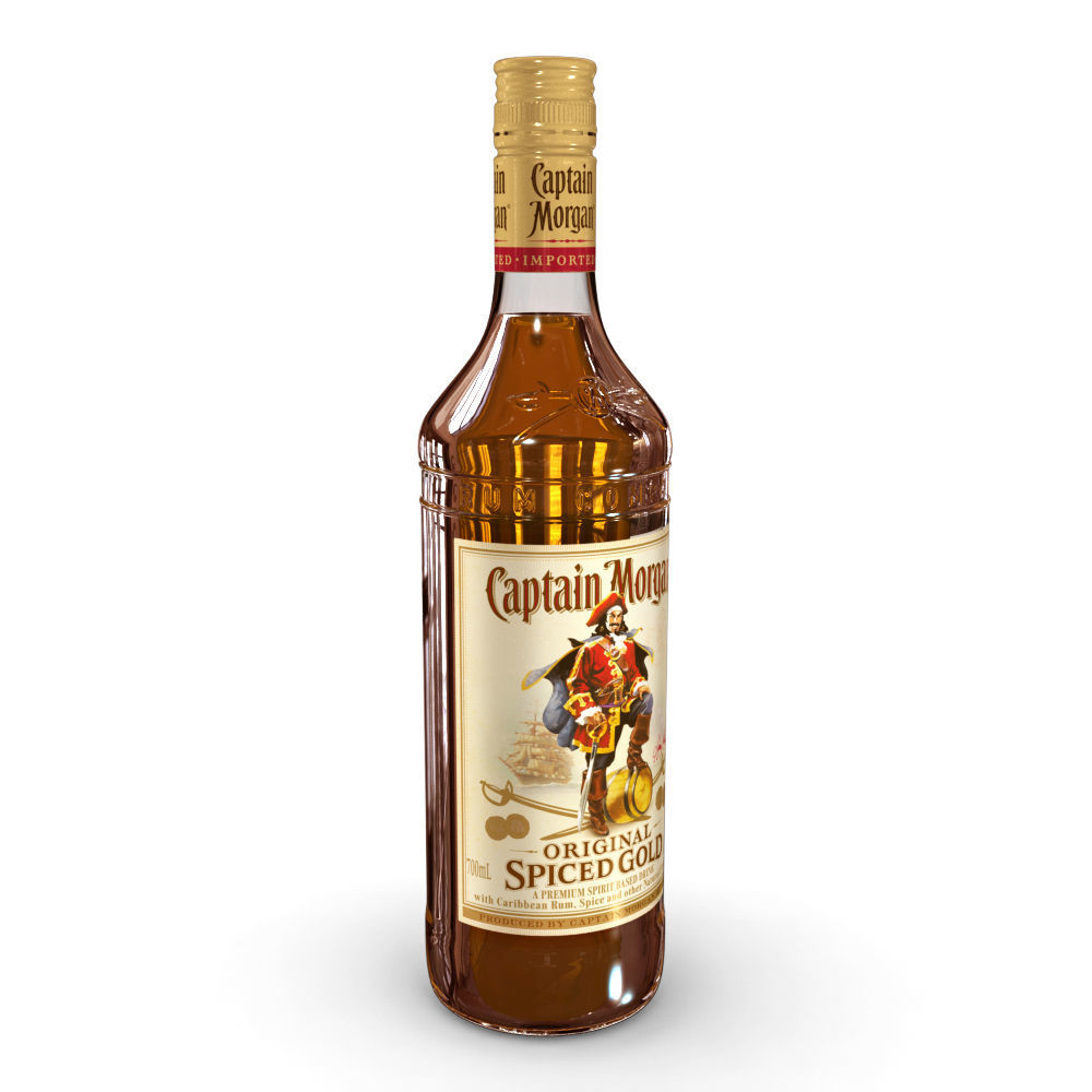 700ml 3D Captain Morgan 70cl Bottle | CGTrader