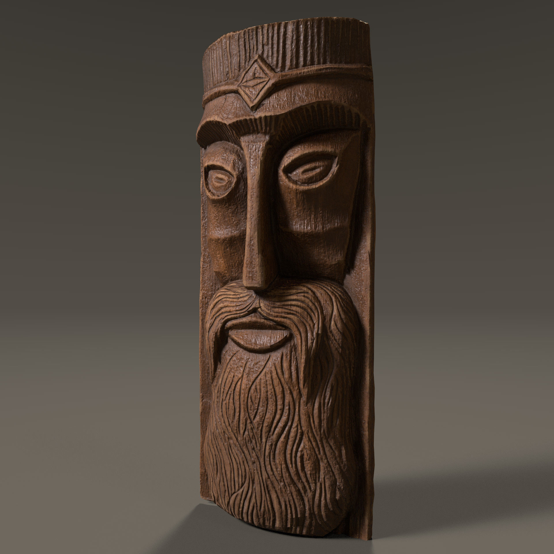 Face made of wood 3D model | CGTrader
