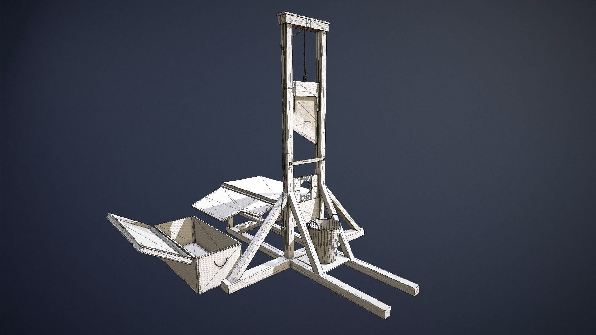Guillotine game-ready asset free VR / AR / low-poly 3D model | CGTrader