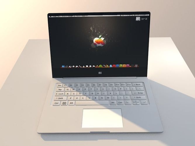 laptop with apple logo free 3D model animated | CGTrader